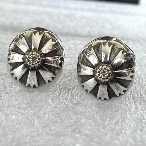 Pandora | Jewelry | Pair Authentic Pandora Friendship Flower Sterling ...